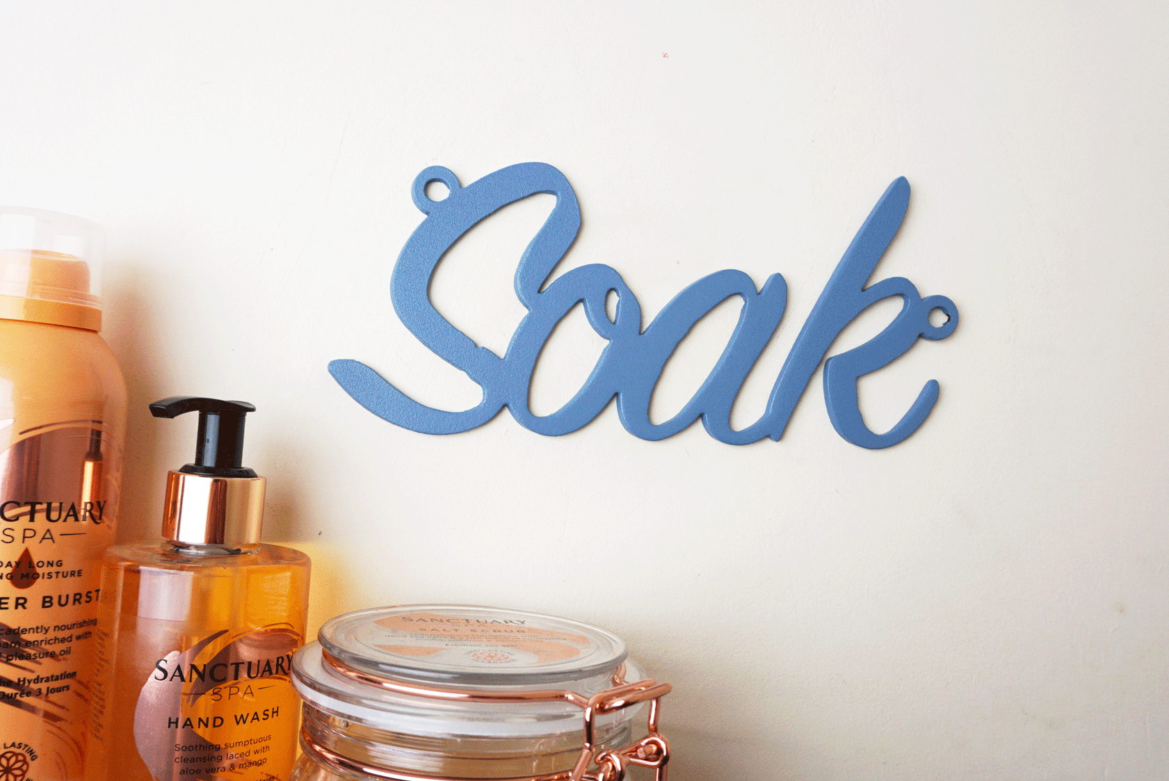 'Soak' Metal Wall Art | Custom Metal Signs | Metal Letters – Unique ...