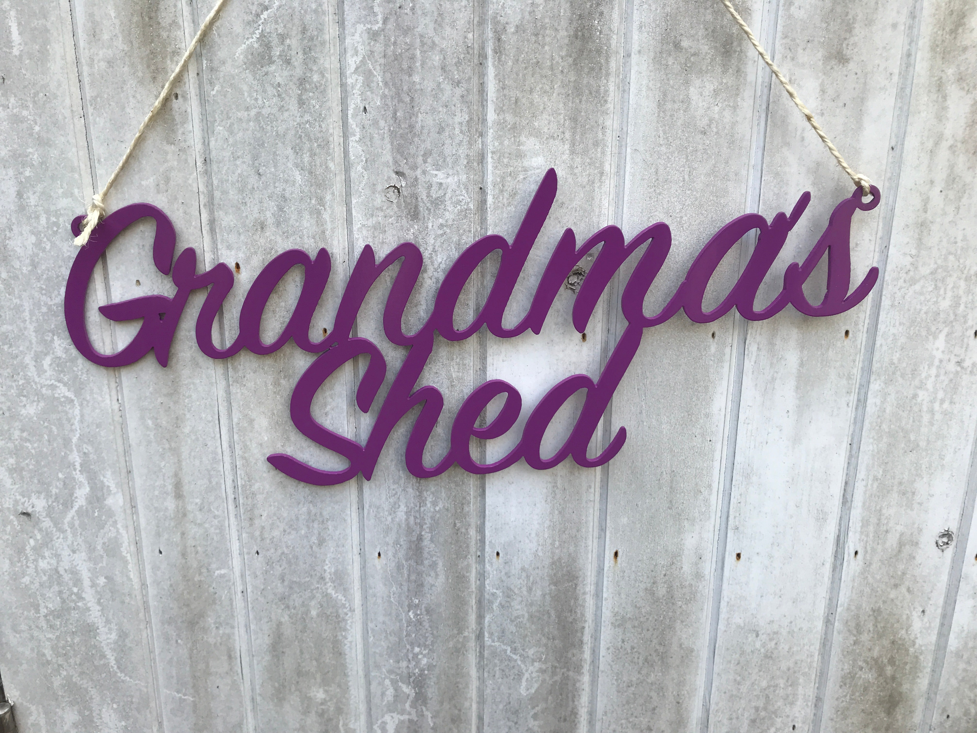 'Grandma's Shed' Metal Wall Art | Custom Metal Signs – Unique Metalcraft